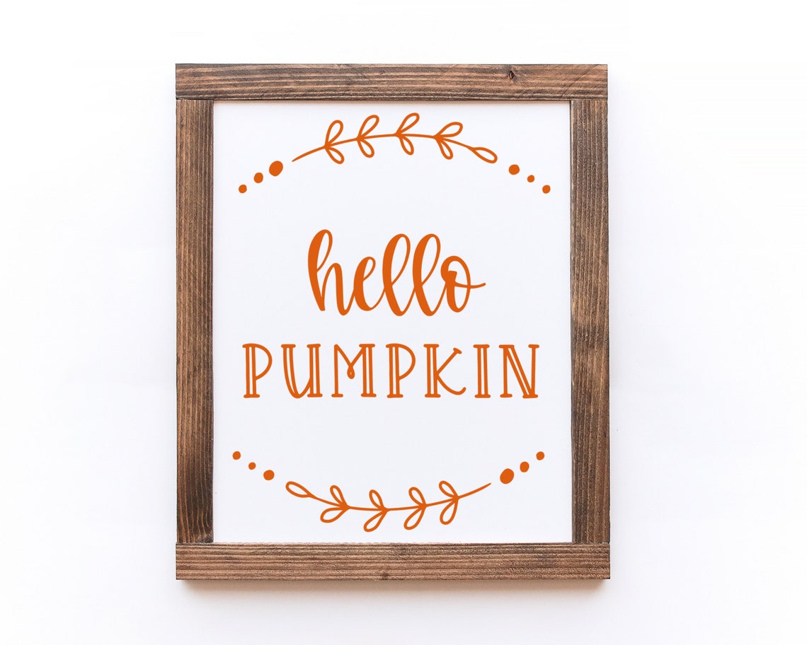 Hello Pumpkin Printable Autumn Printable Fall Wall Decor - Etsy
