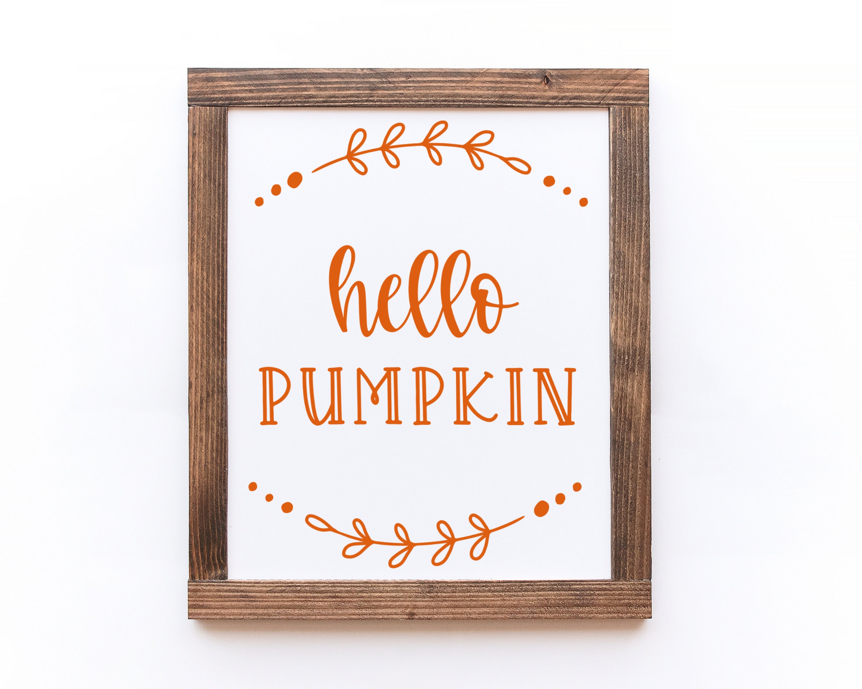 Hello Pumpkin Printable Autumn Printable Fall Wall Decor - Etsy
