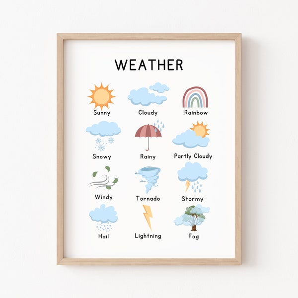 Weather Educational Poster - Etsy