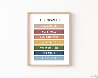 It is Okay Boho Classroom Decor Classroom Poster Classroom - Etsy