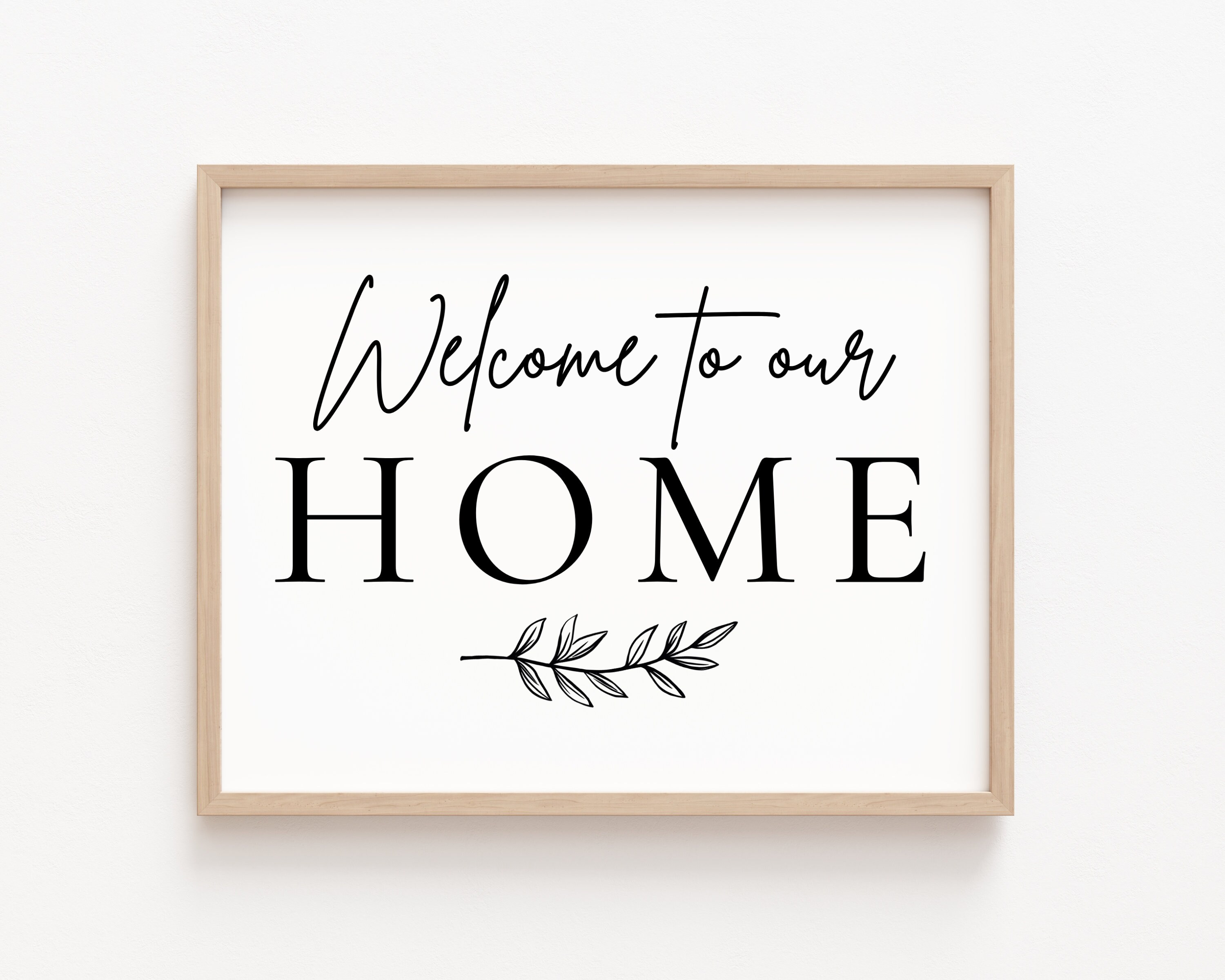 Welcome to Our Home Printable Entry Way Wall Decor Modern - Etsy