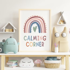 Calming Corner Sign, Boho Classroom Decor, Playroom Wall Decor ...