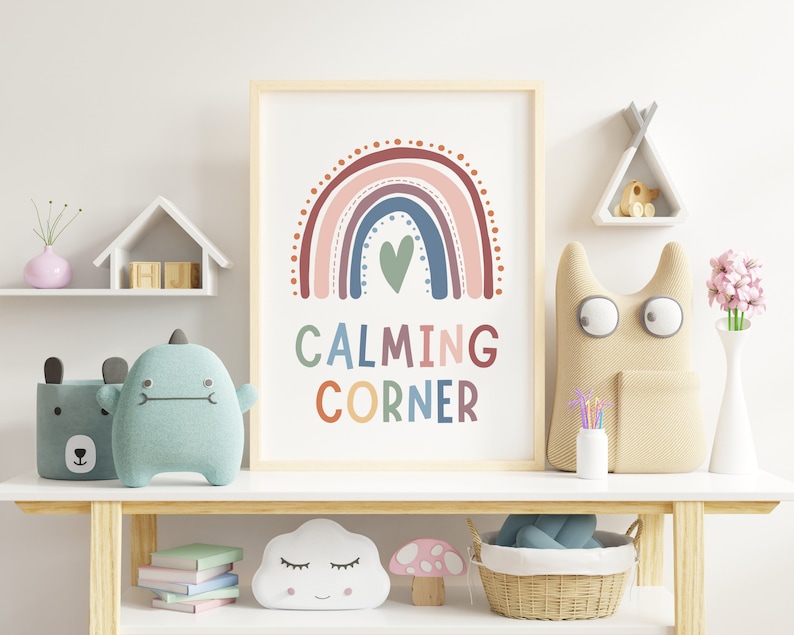 Calming Corner Sign, Boho Classroom Decor, Playroom Wall Decor ...