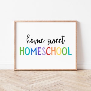 Home Sweet Homeschool Sign, Homeschool Decor, Homeschool Sign ...