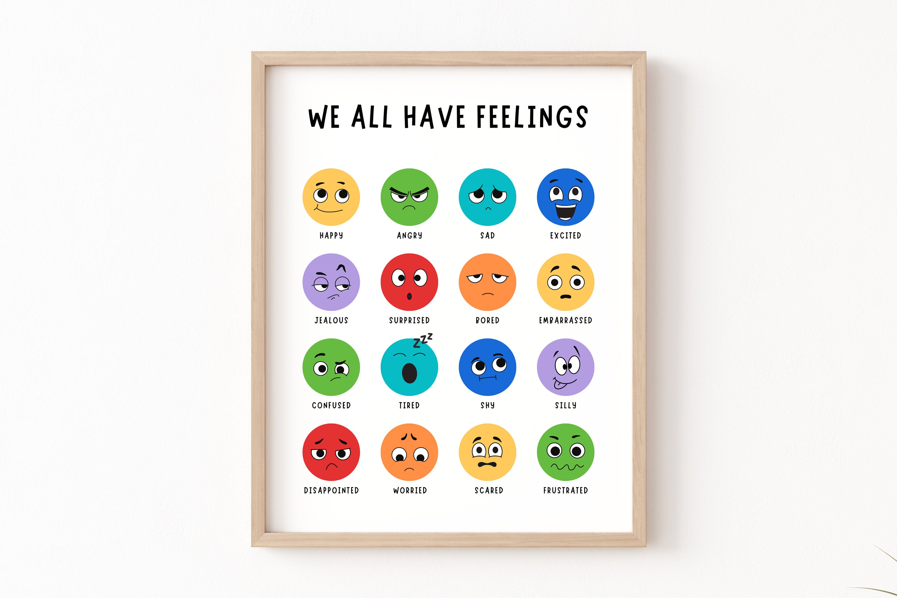 It's Okay to Feel, Emotions Poster, Rainbow Feelings Chart, My Feelings ...