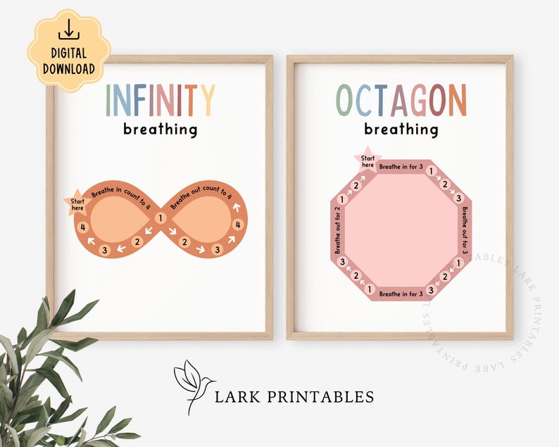 Mindful Breathing Posters for Kids, Classroom Posters, Calm Down Corner ...
