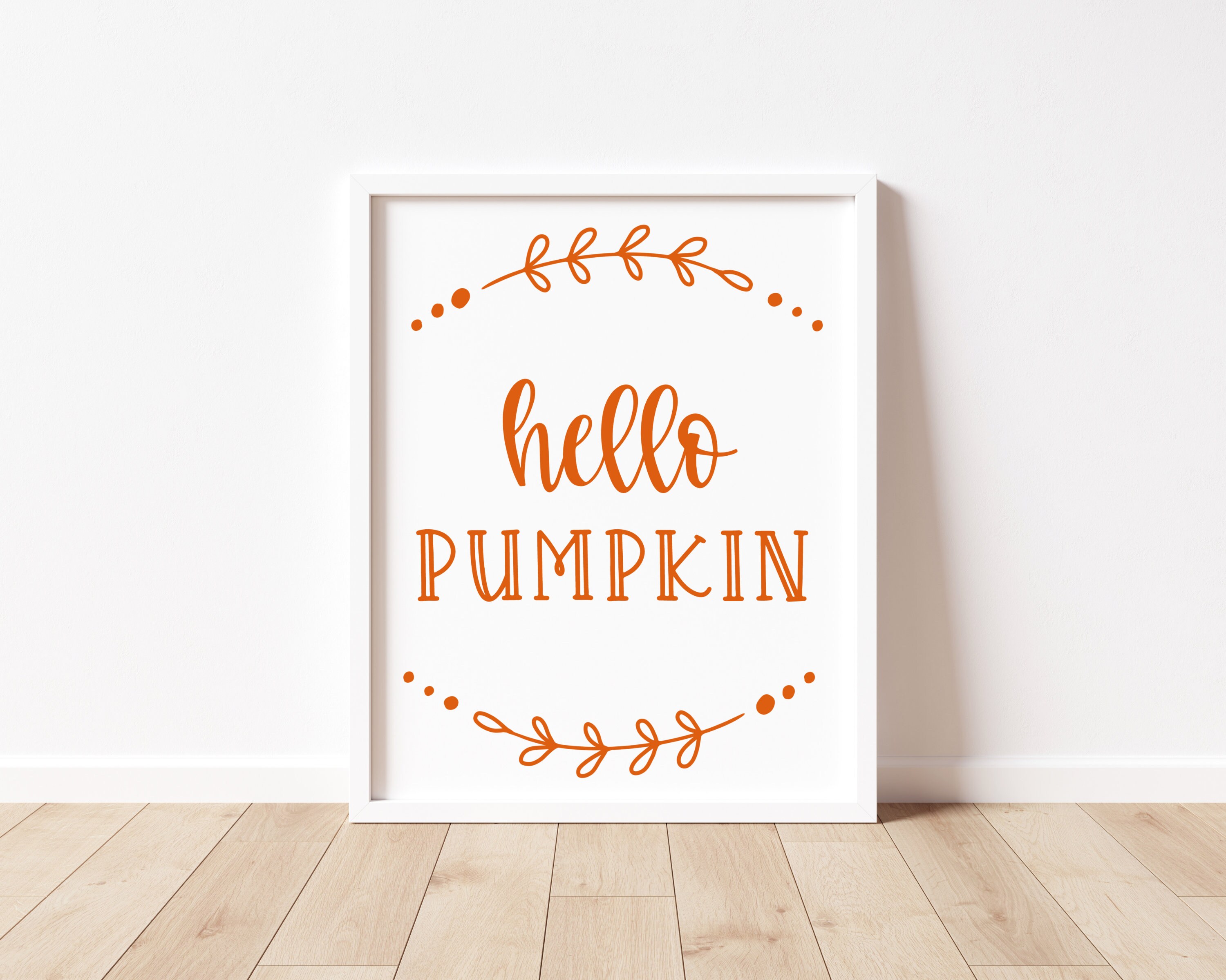 Hello Pumpkin Printable Autumn Printable Fall Wall Decor - Etsy