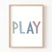 Set of 3 Playroom Prints, Play All Day Print, Nursery Wall Art ...