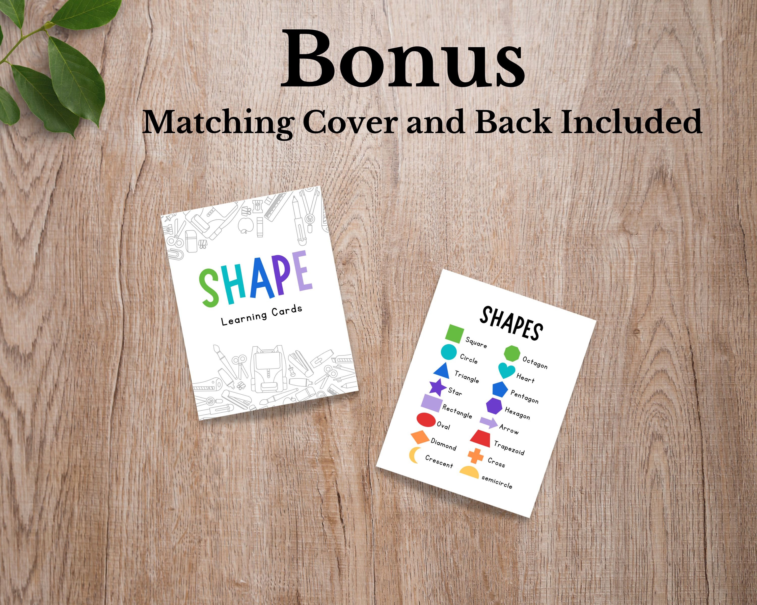 16 Shape Flash Cards, Preschool Printables, Rainbow Flashcard ...
