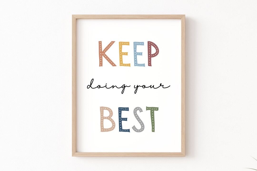 Keep Doing Your Best, Kids Positive Affirmations, Growth Mindset, Kids ...