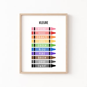 Afrikaans Colors Printable, Homeschool Classroom Decor, Montessori ...