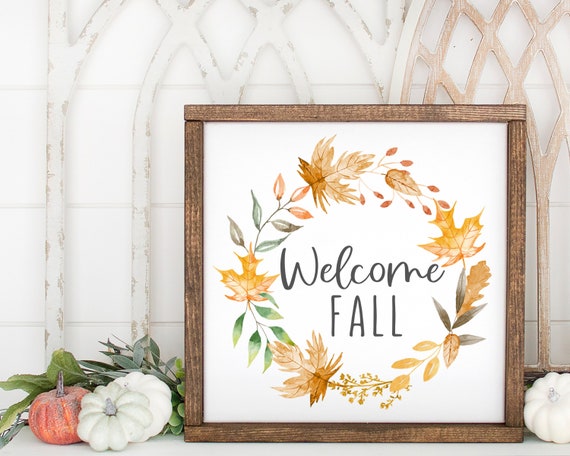 Welcome Fall Printable Autumn Printable Fall Decor Fall | Etsy
