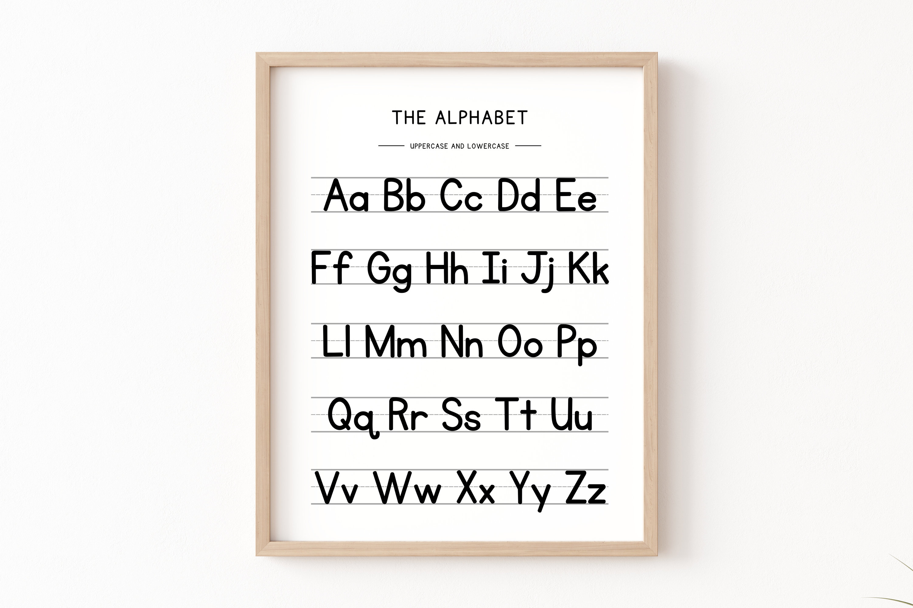 Black and White Alphabet Poster Neutral Nursery Print Alphabet - Etsy