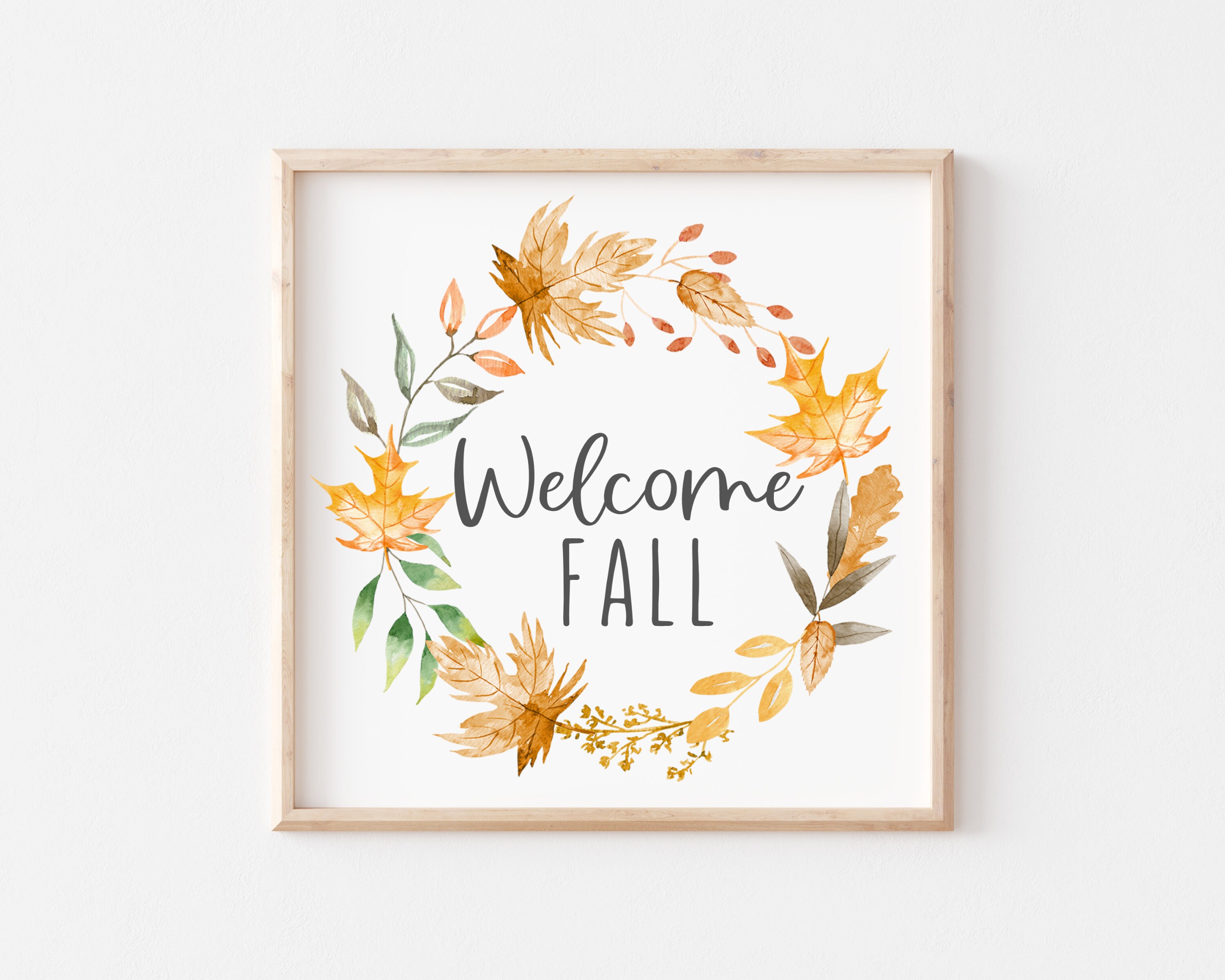 Welcome Fall Printable Autumn Printable Fall Decor Fall - Etsy