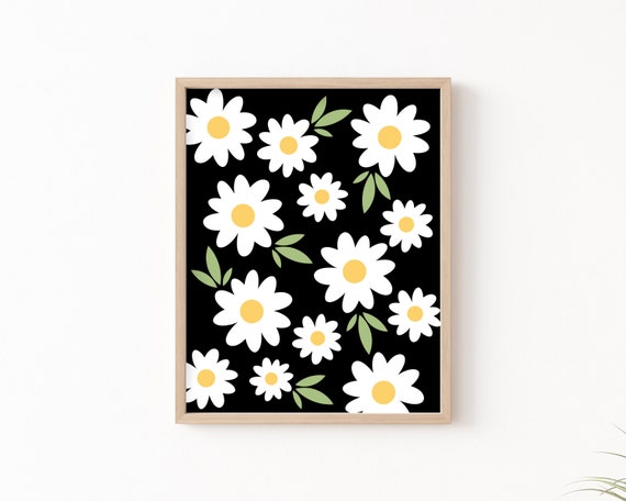 Daisy Printable Wall Art Flower Poster Daisy Print Modern - Etsy
