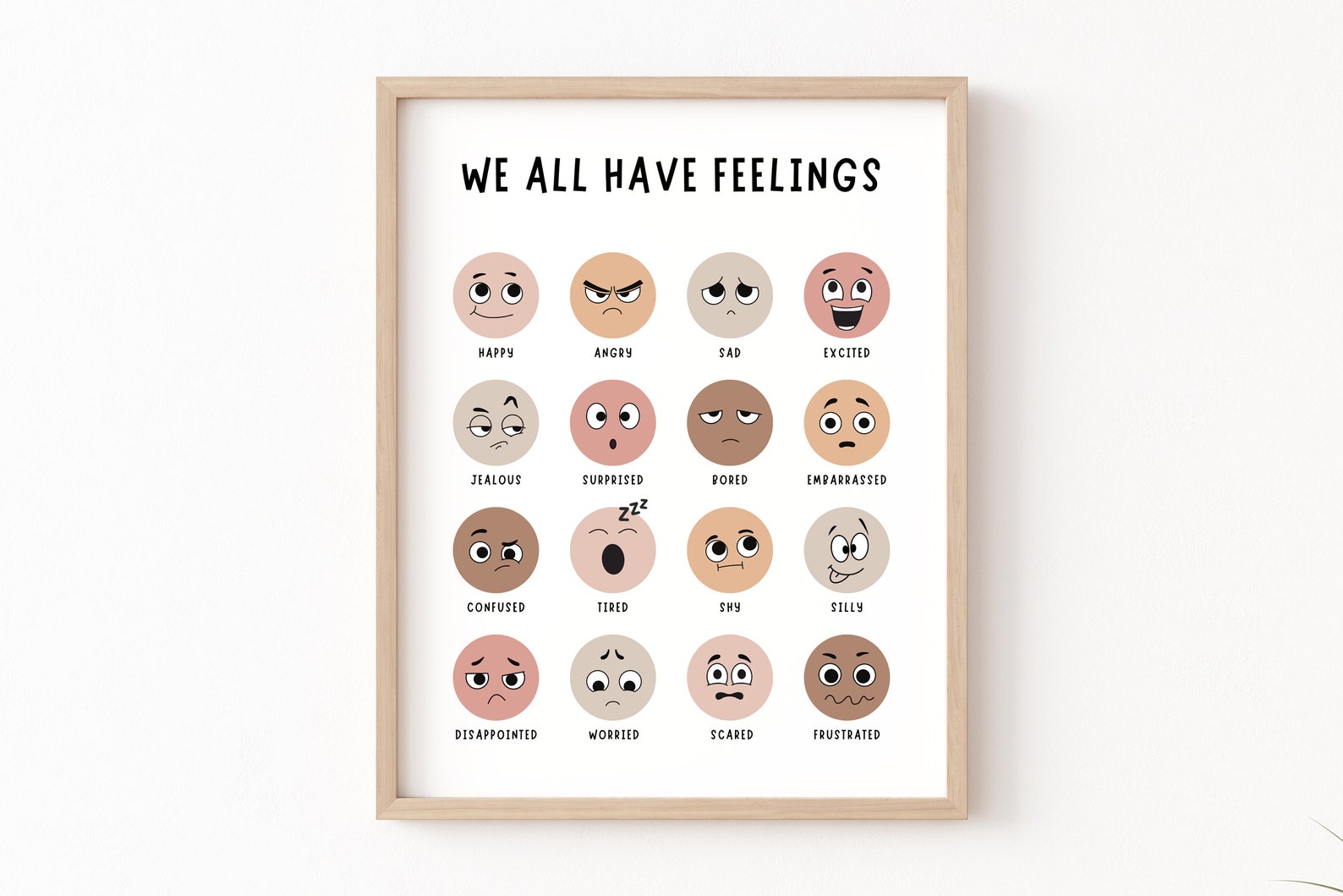 It's Okay to Feel, Boho Classroom Decor, Feelings Chart Poster, My ...