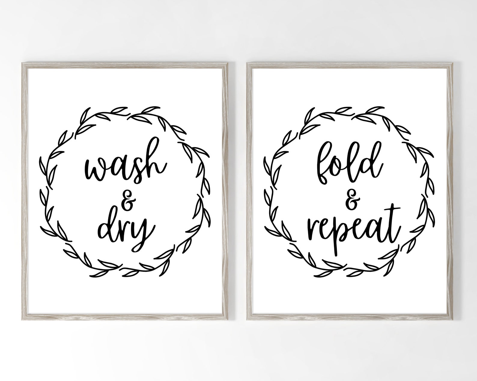 Laundry Printable, Laundry Room Sign, Wash Dry Fold Repeat, Laundry ...