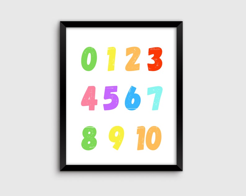 123 Print, Number Poster, Educational Print, Homeschool Decor, Playroom ...