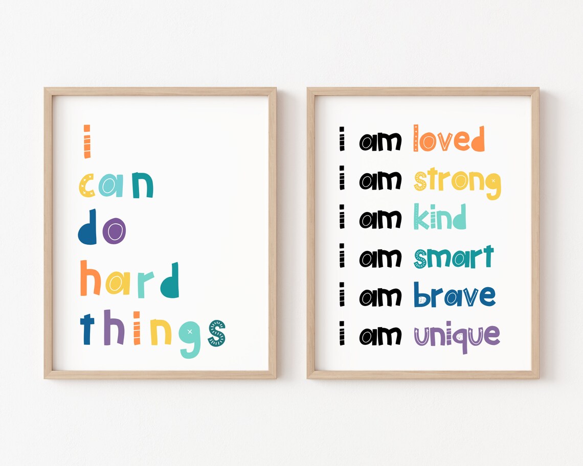 I Can Do Hard Things, Affirmations for Kids, Classroom Posters, I Am ...