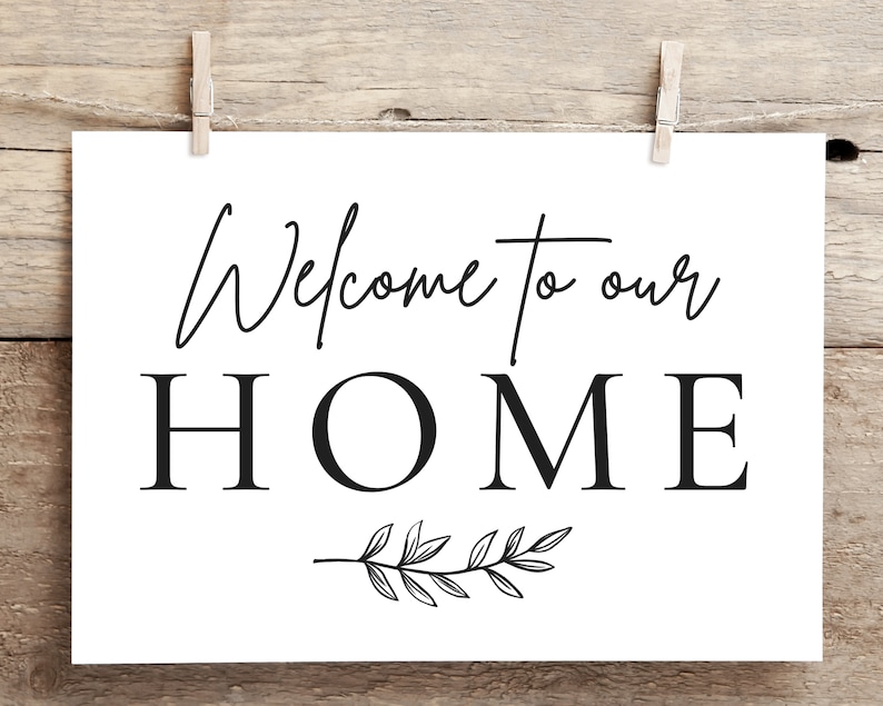 Welcome to Our Home Printable Entry Way Wall Decor Modern | Etsy
