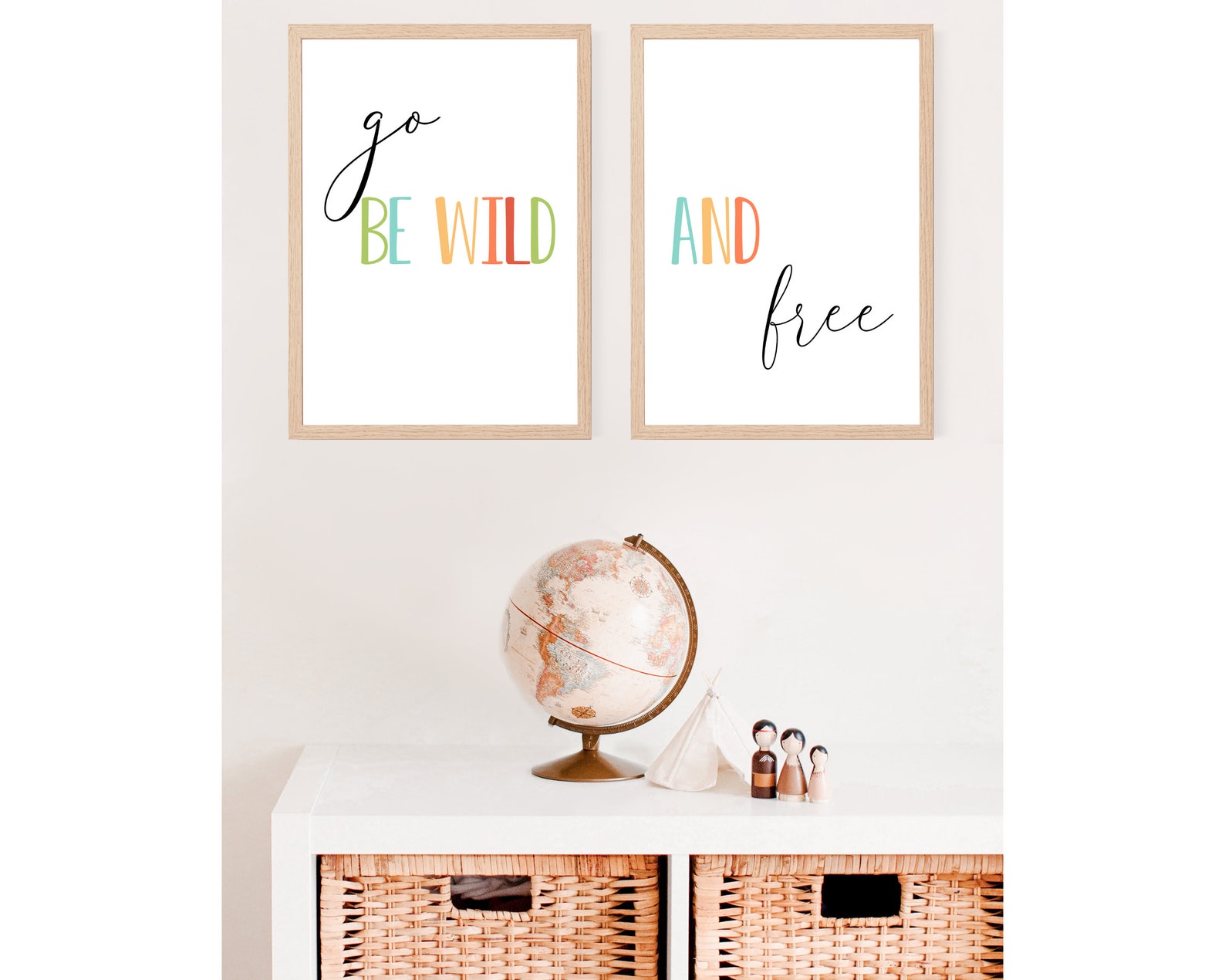 Go Be Wild And Free Printable Playroom Sign Wild And Free | Etsy