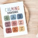 Calming Corner Strategies Poster Chart Therapy Office Decor Print ADHD ...