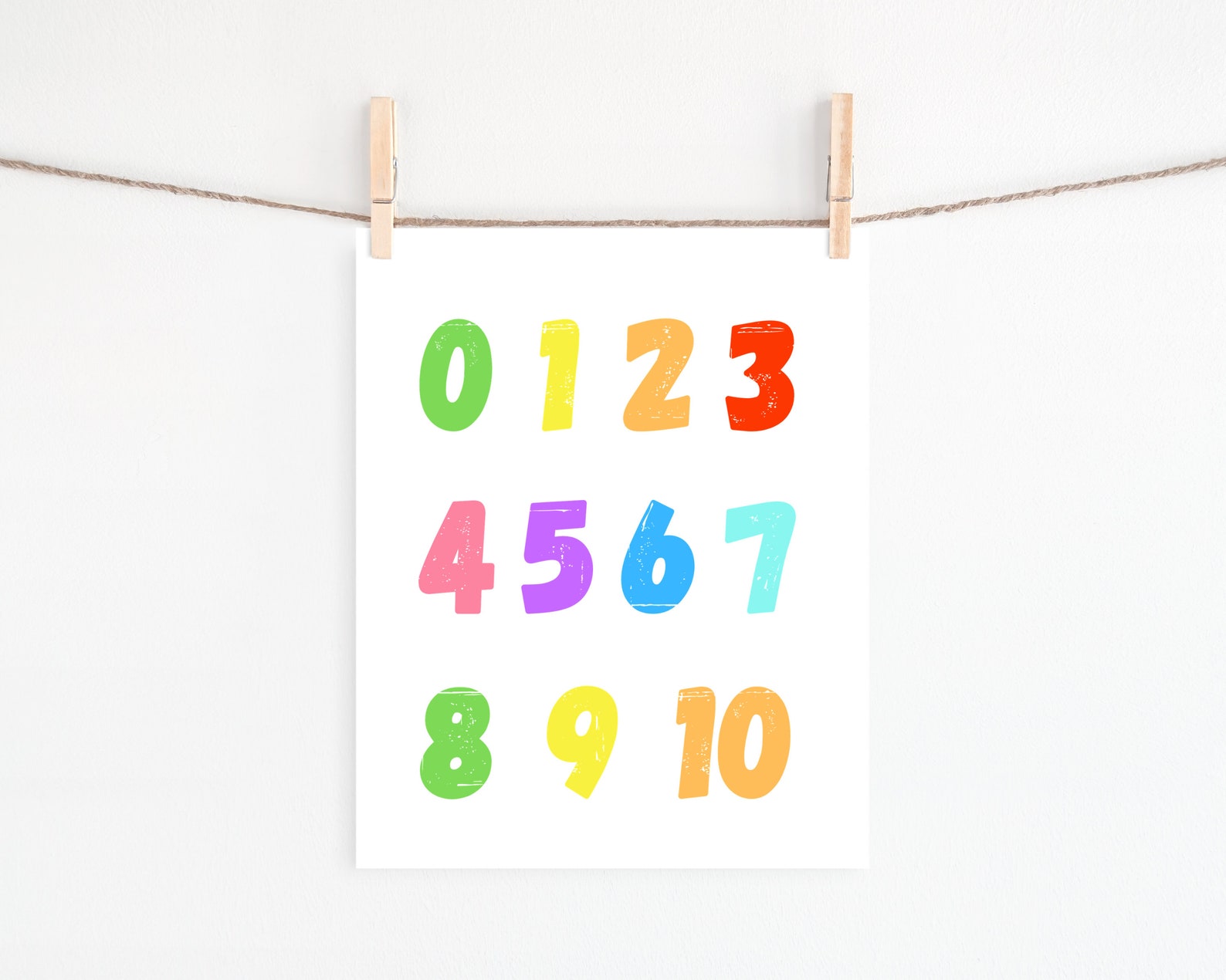 123 Print Number Poster Educational Print Homeschool Decor | Etsy