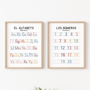 12 Bilingual Spanish Educational Posters, Learn Spanish, Spanish ...