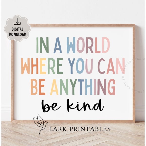 Be Kind Poster - Etsy