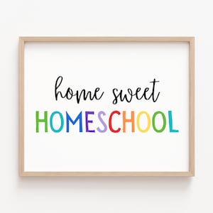 Home Sweet Homeschool Sign, Homeschool Decor, Homeschool Sign ...