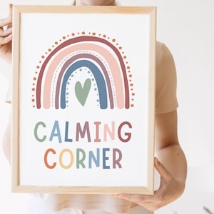 Calming Corner Sign, Boho Classroom Decor, Playroom Wall Decor ...