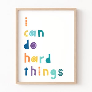 I Can Do Hard Things, Affirmations for Kids, Classroom Posters, I Am ...