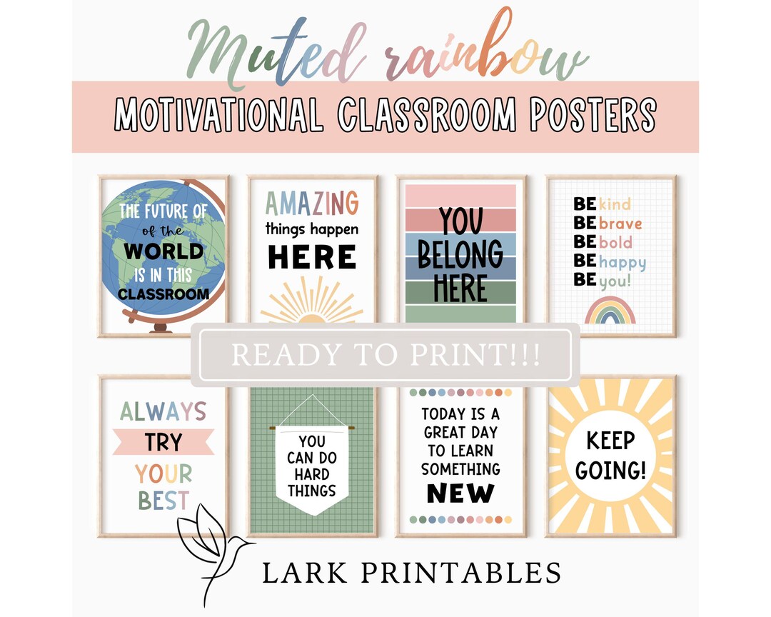 Motivational Classroom Posters, Inspirational Classroom Decor You Can ...