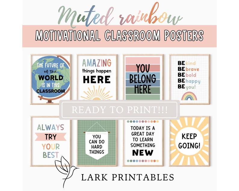 Motivational Classroom Posters, Inspirational Classroom Decor You Can ...