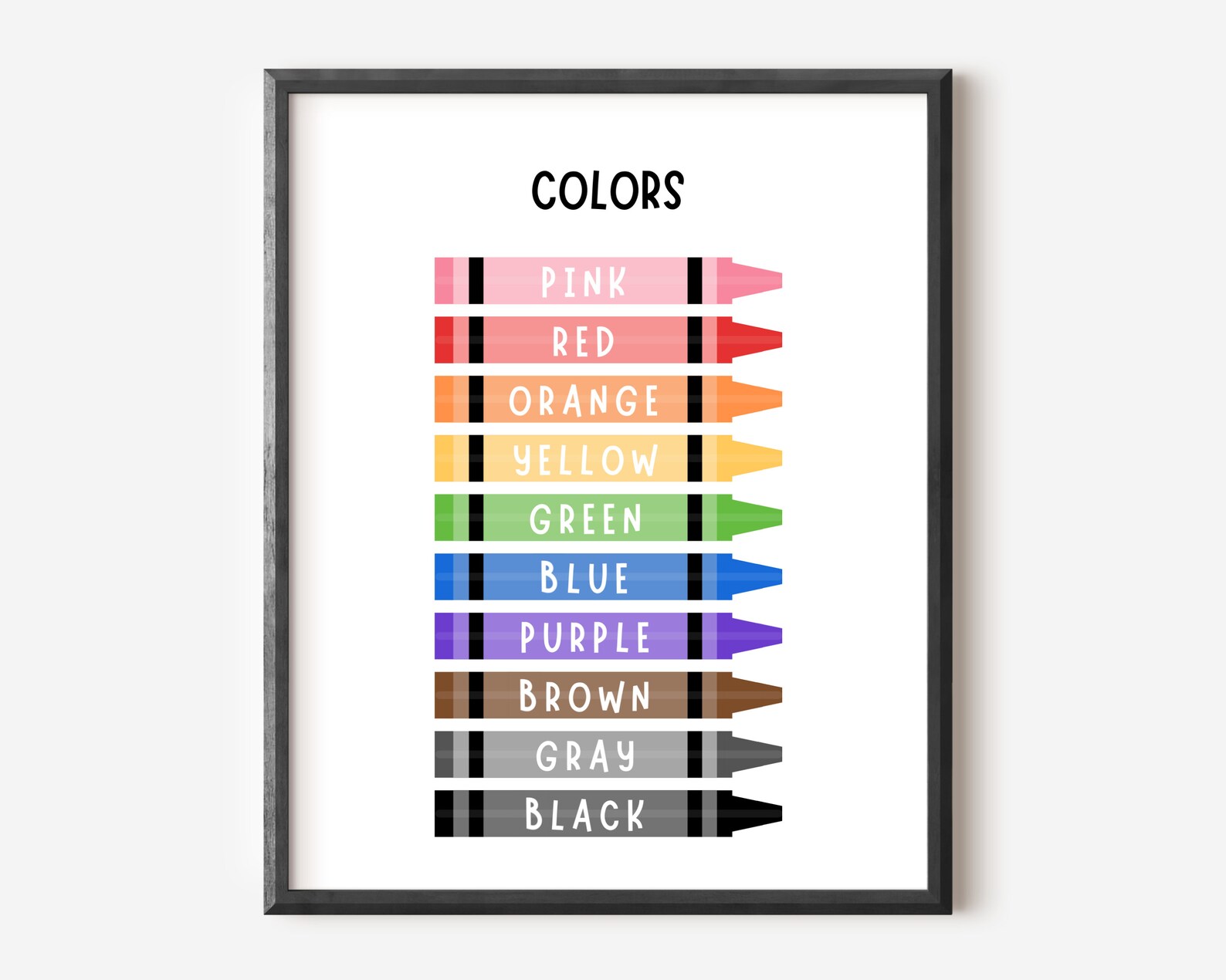 Colors Poster Educational Posters Kindergarten Poster - Etsy