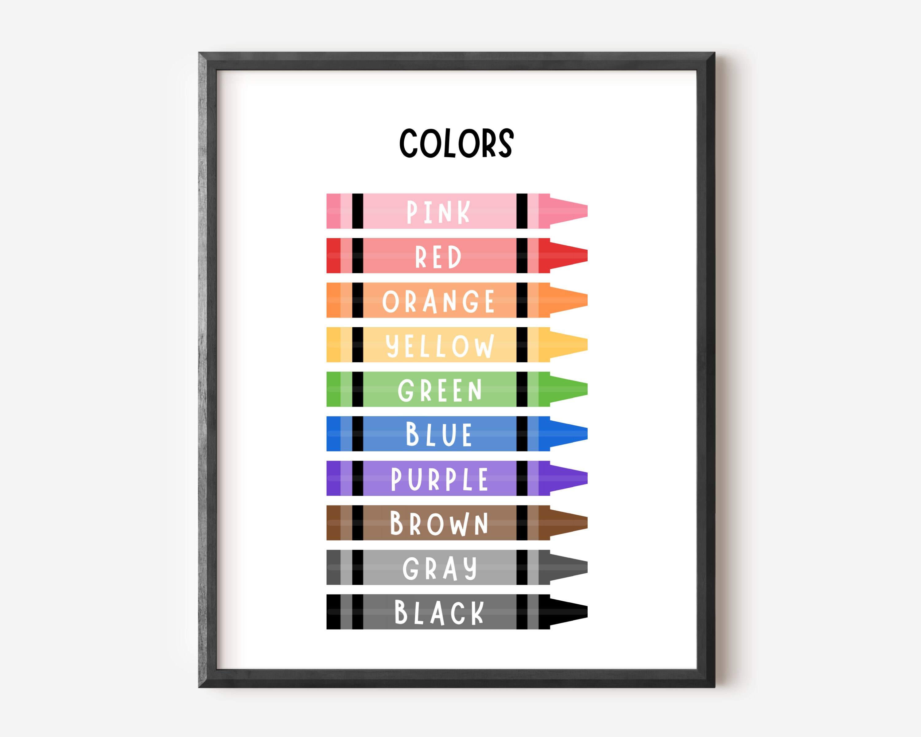 Colors Poster Educational Posters Kindergarten Poster - Etsy