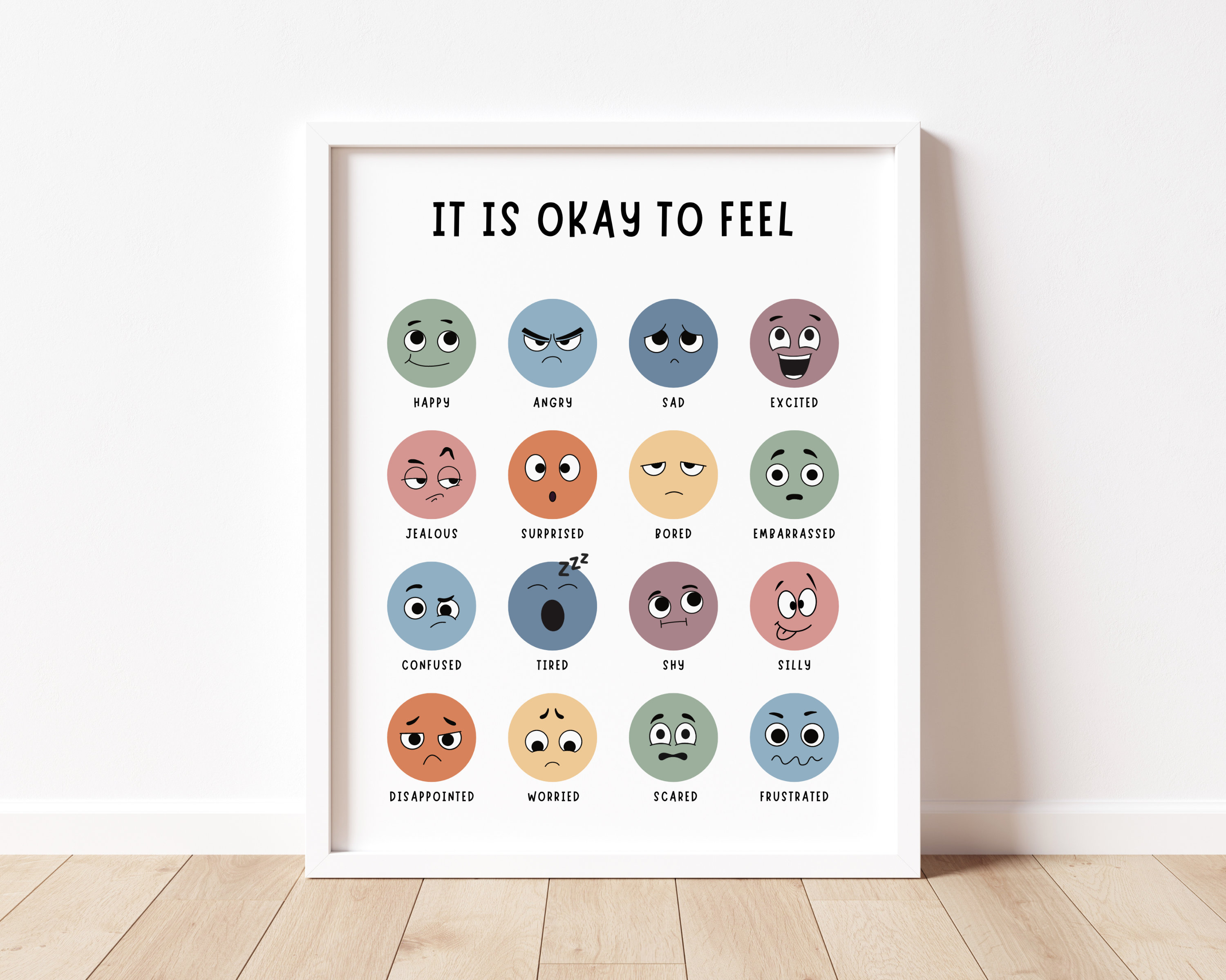 It's Okay to Feel Boho Classroom Decor Feelings Chart - Etsy