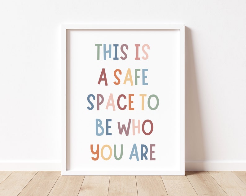 Safe Space to Be Who You Are Poster Therapy Office Decor - Etsy
