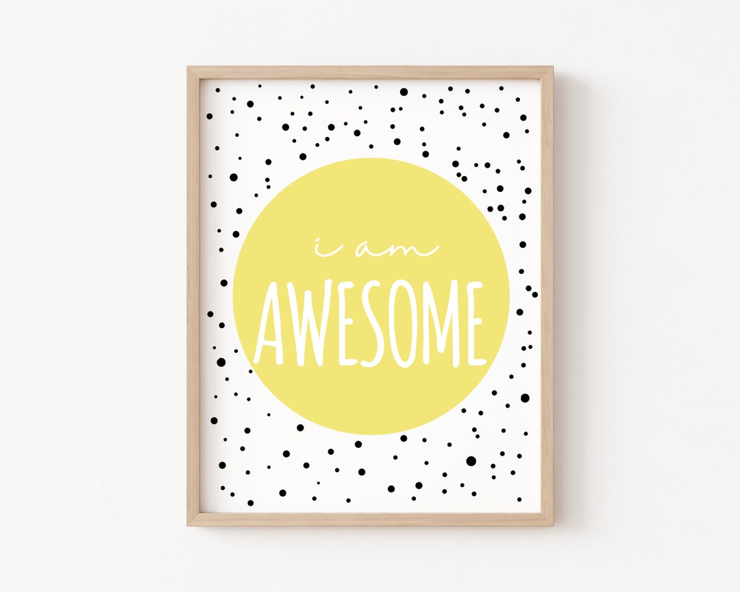 Affirmations for Kids, I Am Awesome, Classroom Decor, I Am Affirmations ...