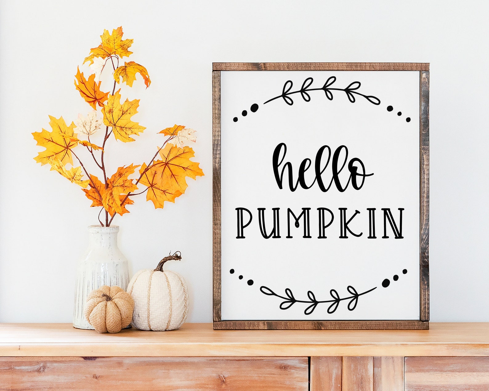 Hello Pumpkin Printable Autumn Printable Fall Wall Art - Etsy