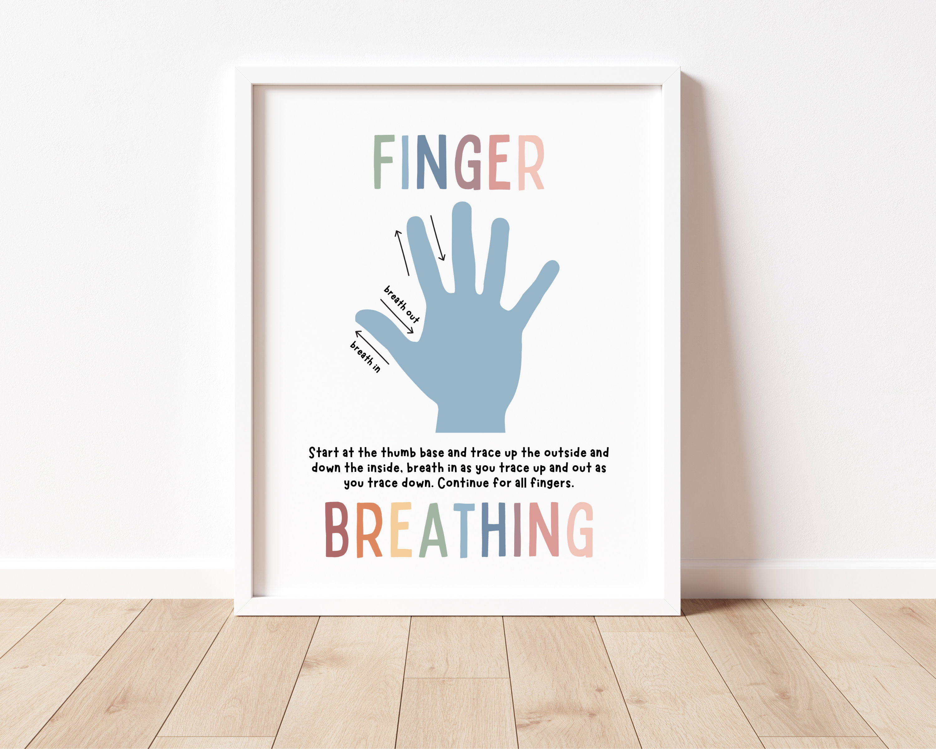 5 Finger Tracing Breathing Exercise Calming Techniques Hand - Etsy UK