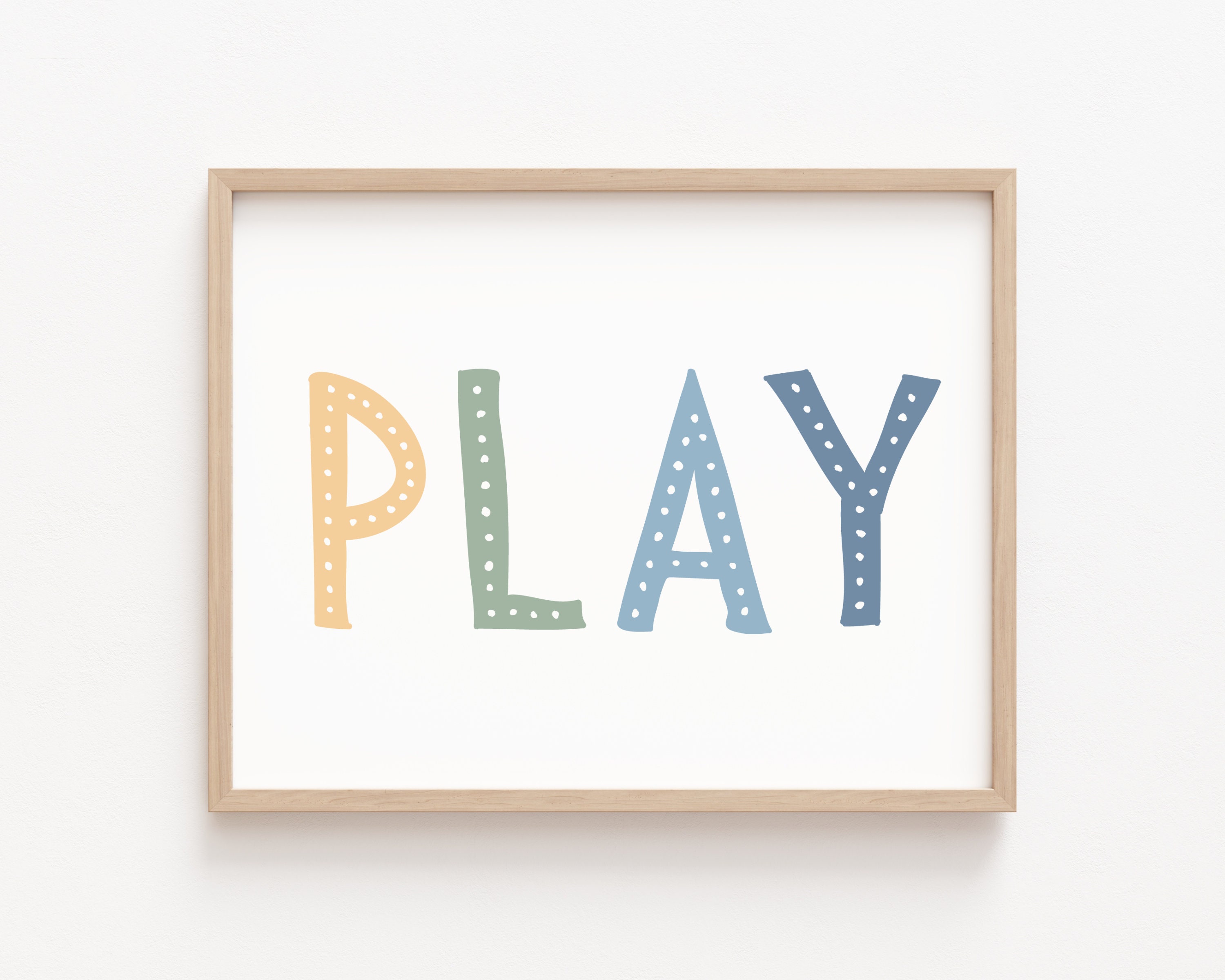 Set of 3 Playroom Prints, Playroom Sign Nursery Wall Art, Let's Play ...