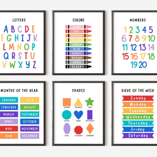 24 Montessori Classroom Educational Posters Printable - Etsy