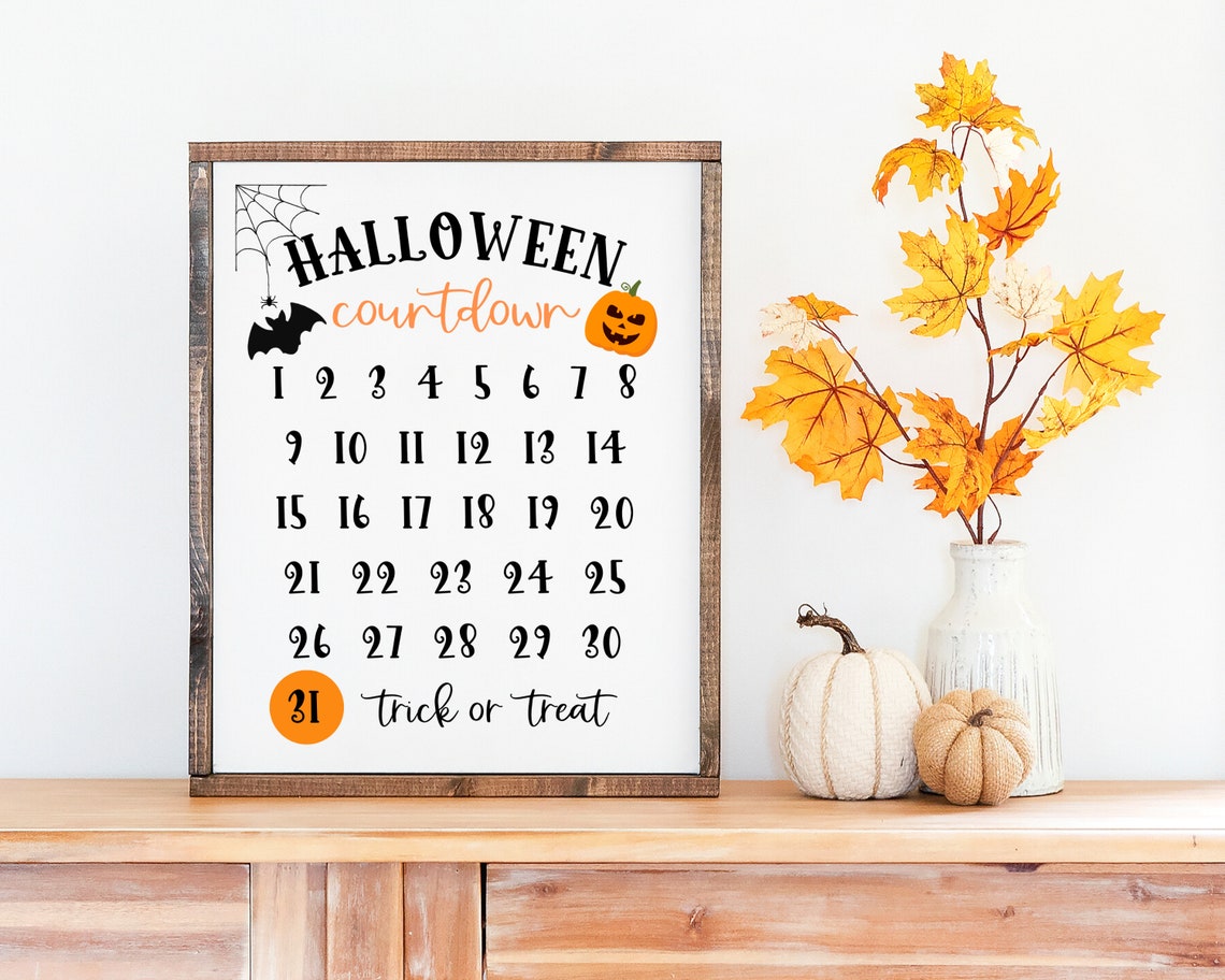 Halloween Countdown Fall Decorations Halloween Decor - Etsy