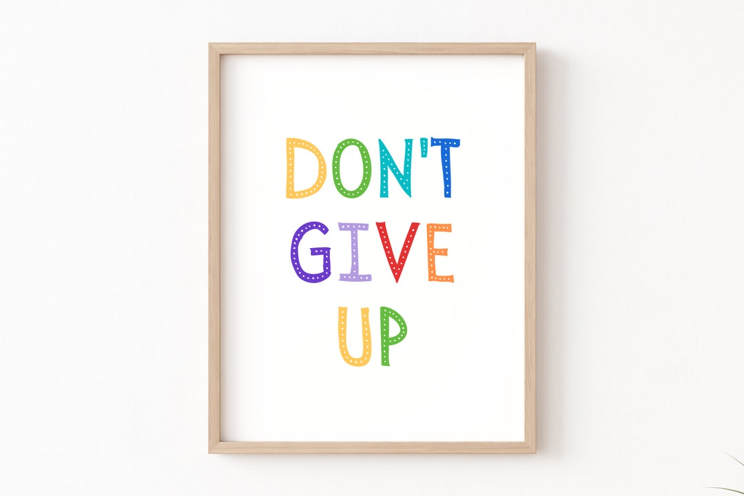 Don't Give Up, Kids Positive Affirmations, Growth Mindset, Educational ...
