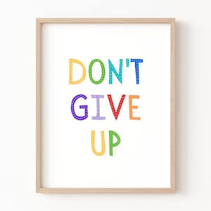 Don't Give Up, Kids Positive Affirmations, Growth Mindset, Educational ...