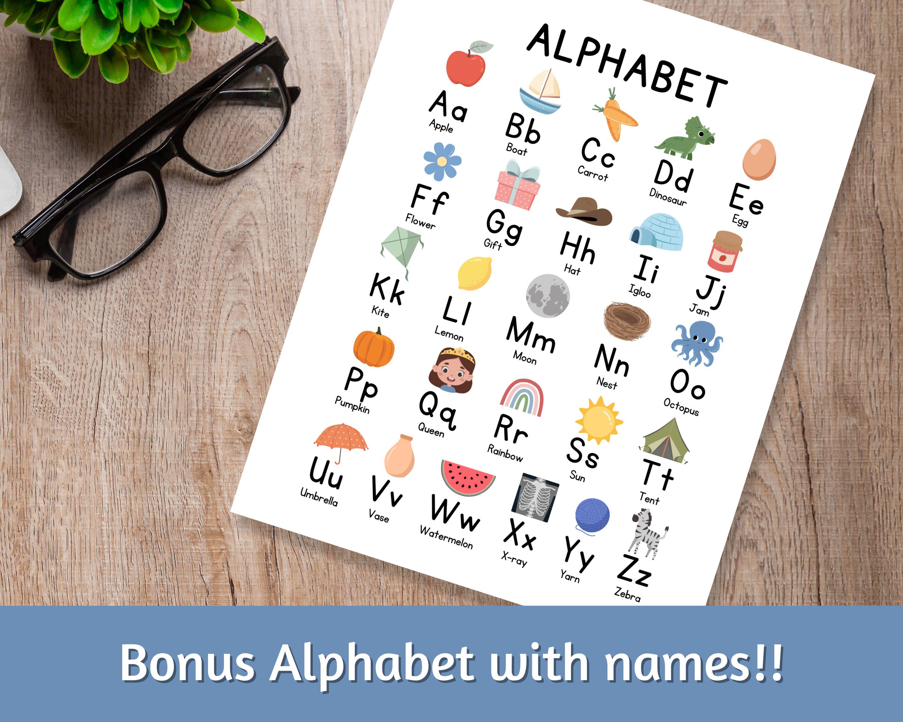 Alphabet Poster, Alphabet Chart, Educational Posters, Homeschool ...