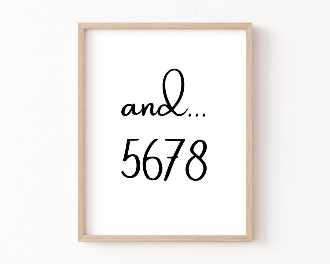 And 5678 Printable, Motivational Dance Quote, Dance Studio Sign, Dance ...