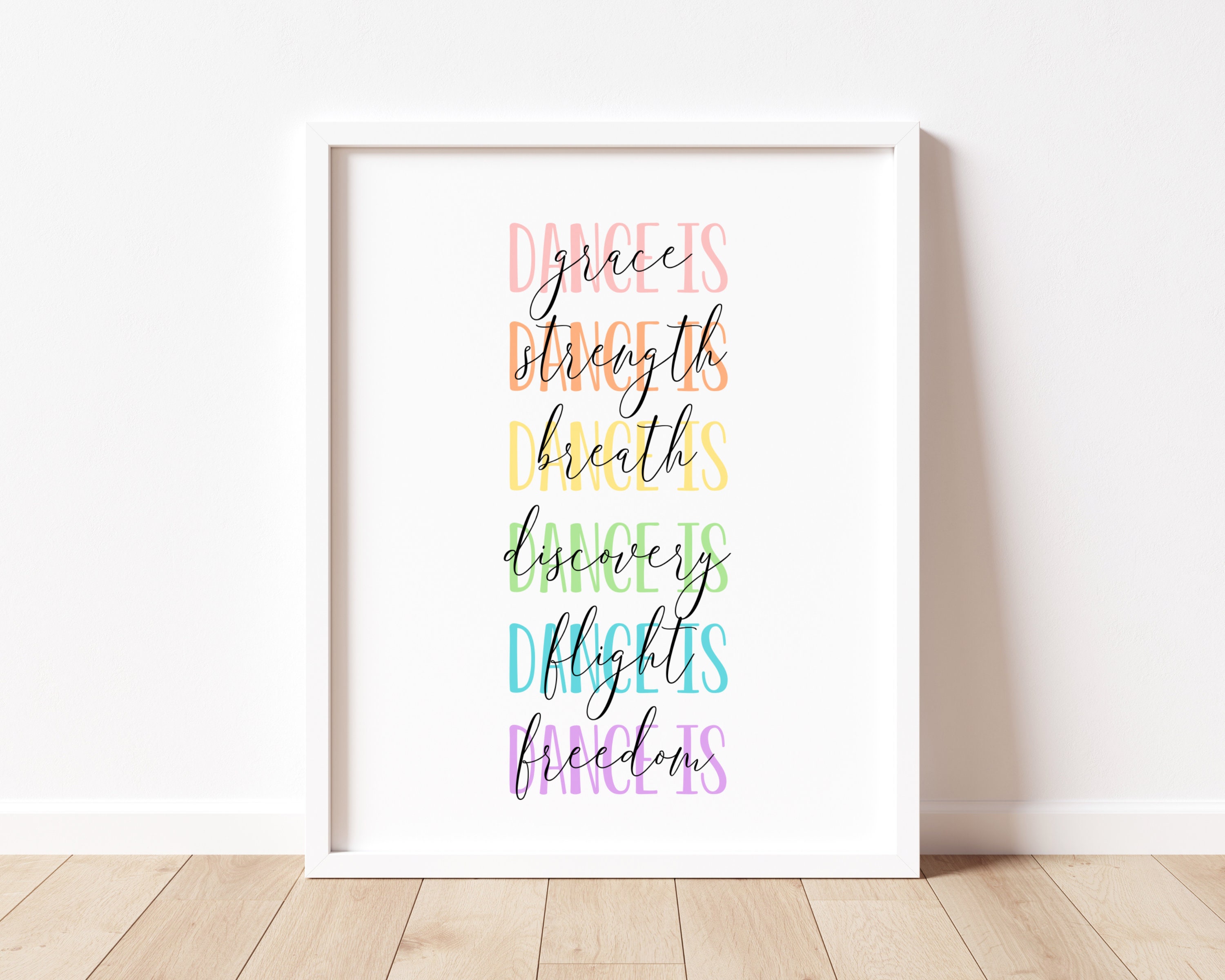 Dance Quote, Motivational Dance Studio Sign, Dance Wall Art, Dance ...