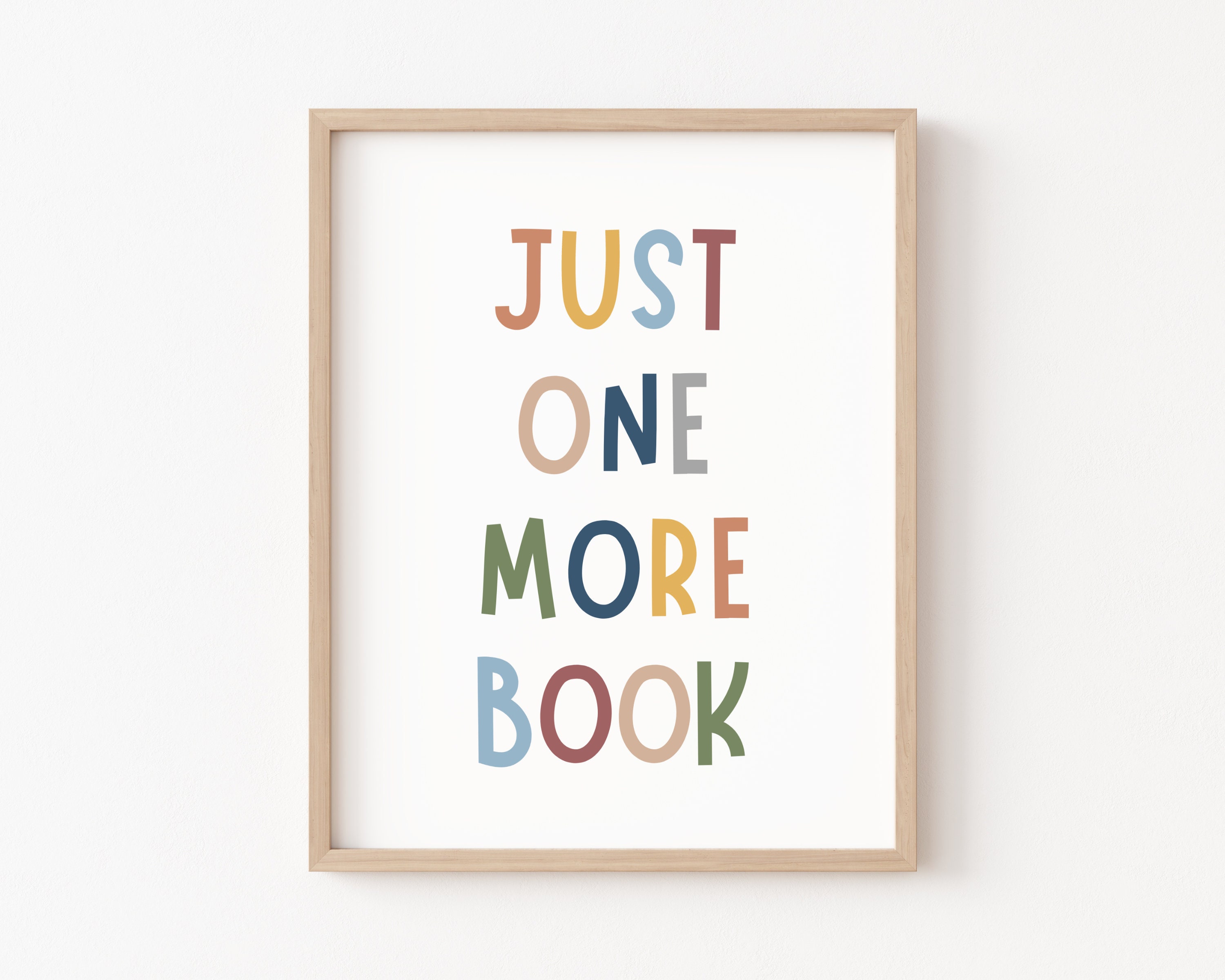 Just One More Book Printable, Boho Classroom Decor, Reading Corner ...
